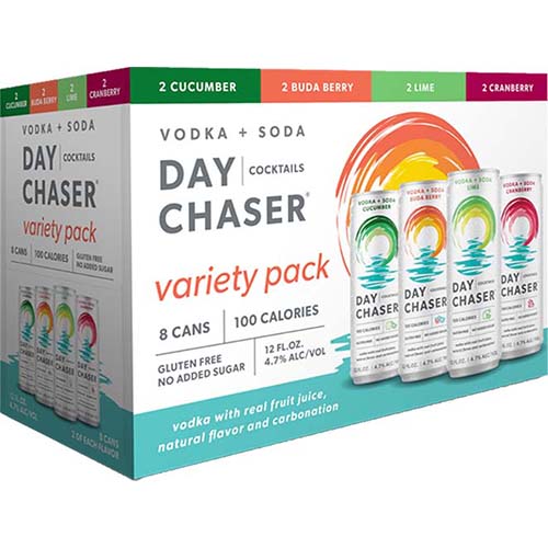 Buy Day Chaser Seltzer, Vodka + Soda, Variety Pack - Purdy’s Discount ...